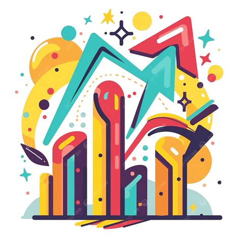 Chart With Arrow Colorful Cartoon Chart Arrow Colorful Png