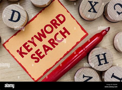 Text Sign Showing Keyword Search Conceptual Photo Using Word Or Term To Look Correct Subject