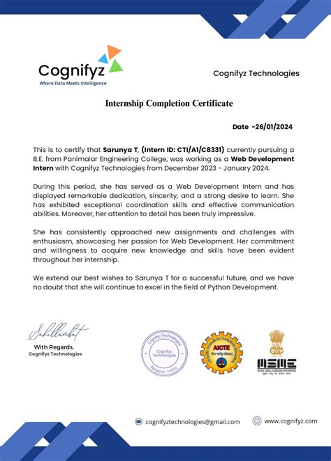 Sarunya Reddy On Linkedin Intern Cognifyztechnologies Webdevelopmentinternship Cognifyz…