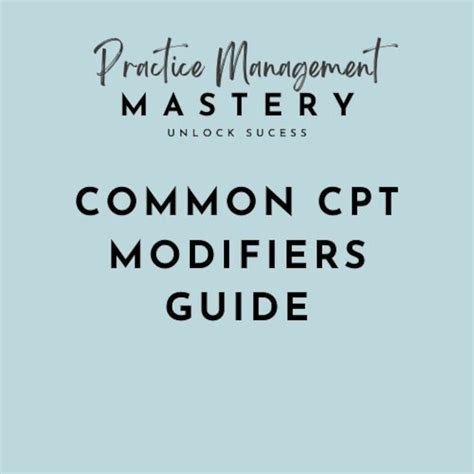 Common Cpt Modifiers Guide Digital Download Etsy