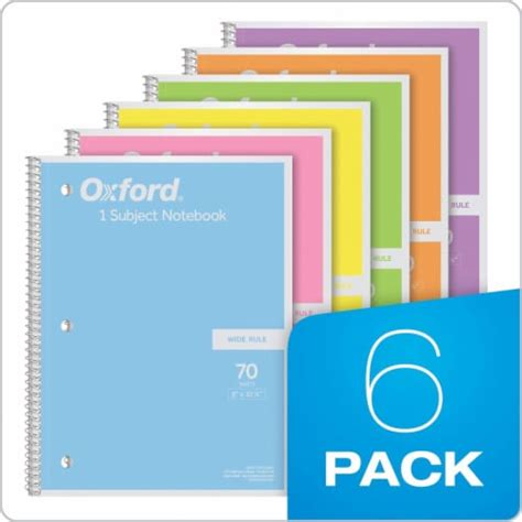 Oxford Spiral Notebook 6 Pack 6 Pieces Dillons Food Stores