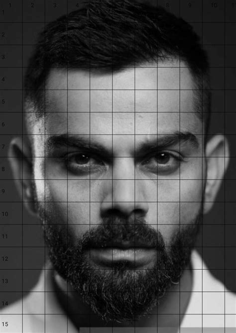 Grid Reference Photo Virat Kohli Artist Simran Kashyap Celebrity Portraits Drawing