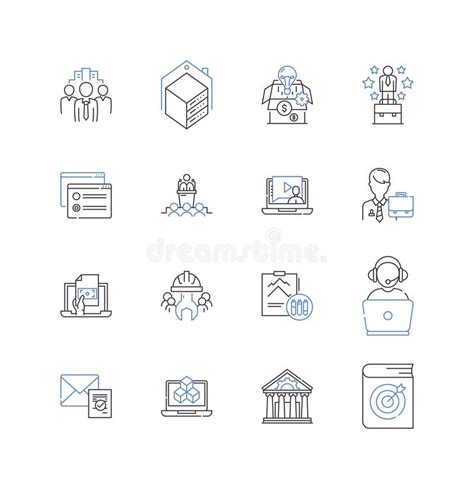 firmware scheme line icons collection update integrity security