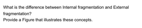 solved what is the difference between internal fragmentation