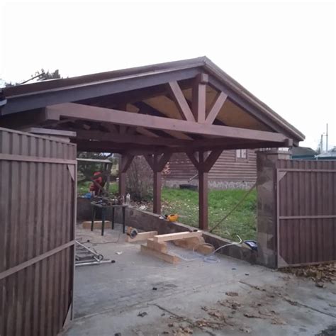 Навес для автомобиля Заборы заднего двора Навес Автомобильный навес