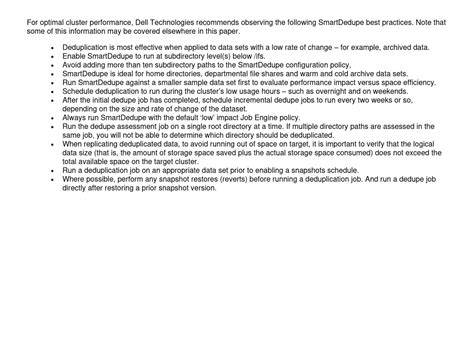 smartdedupe best practices dell powerscale onefs data reduction and