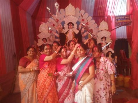 Visarjan Bidding Farewell To Maa Durga With Bengali Tradition By