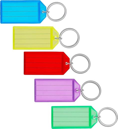 Key Tags With Labels Tough Plastic Key Tags With Split Ring Label