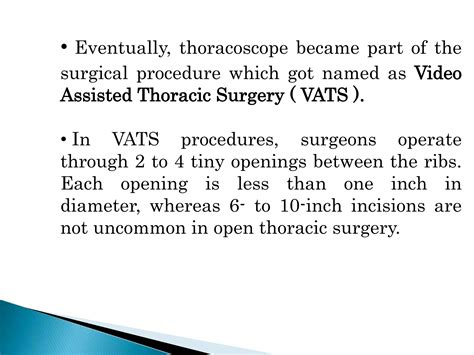 Video Assisted Thoracic Surgery Vats Pptx
