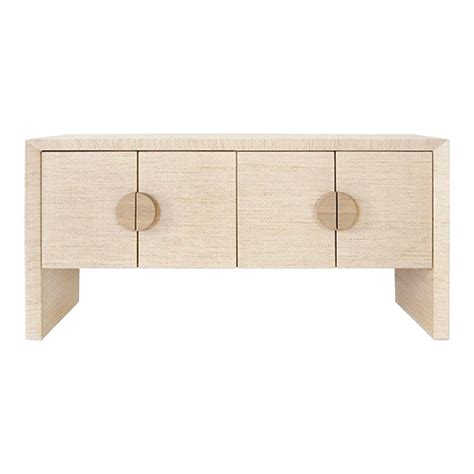 Matthew Izzo Home Natural Grasscloth And Wood Buffet Chairish