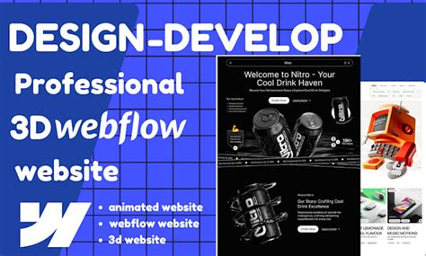 build top 3d animated website redesign webflow clone webflow