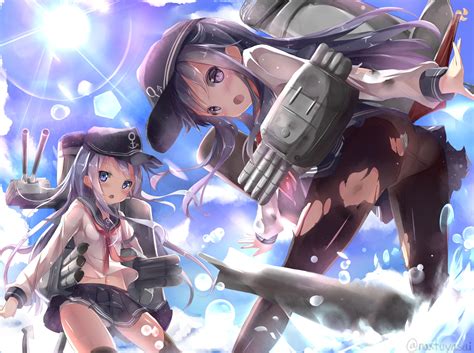 Hibiki And Akatsuki Kantai Collection Drawn By Natunanatu Danbooru