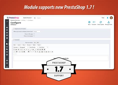 prestashop html js css etc block code module