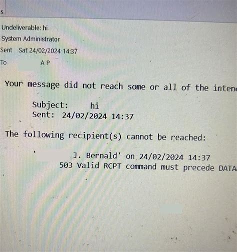 Resolved 503 Valid Rcpt Command Must Precede Data Systems Emails