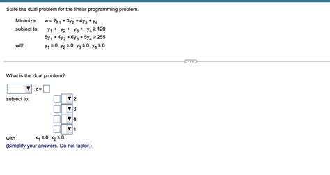 Solved State The Dual Problem For The Linear Programming Chegg