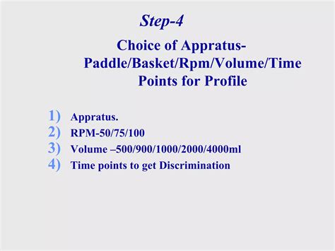 Dissolution Method Development Ppt Ppt