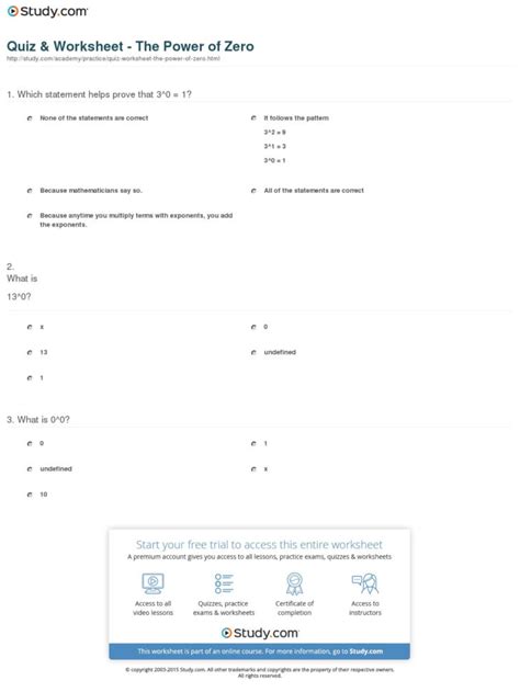 Power To A Power Worksheet Db Excel