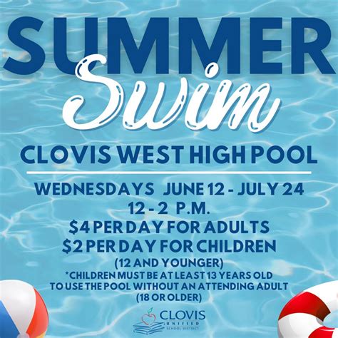 Summer Swim The Clovis Clovis Unified School District