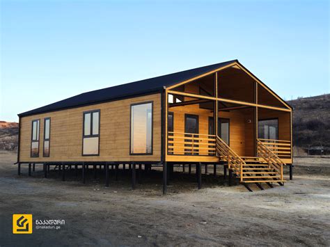 ხის კოტეჯების მშენებლობა Nakaduri Ge იაფი ხის სახლები