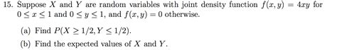 Solved Suppose X And Y Are Random Variables With Joint