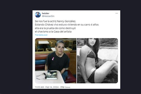 Muere Actriz Nancy González Falleció A Los 72 Años De Edad