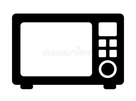 Microwave Oven Silhouette Icon Stock Vector Illustration Of Habits