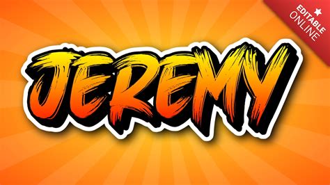 Jeremy Text Effect Generator