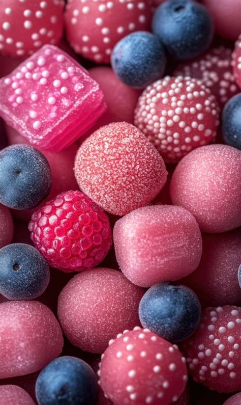 Colorful Assortment Of Candy Featuring Gummies And Fruit Flavors Stock Image Image Of