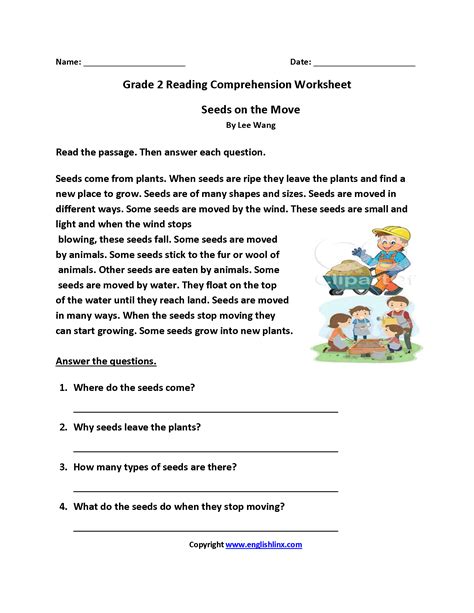 Reading Comprehension Worksheets With Questions