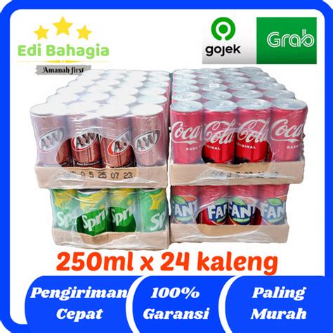 Jual AW COCA COLA COLA ZERO FANTA SPRITE 250ml KALENG 1 DUS