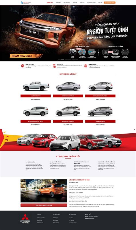 Source Code Mẫu Website Bán Xe ô Tô Mitsubishi 3 Chuẩn đẹp 2025 Themevip Source Code Mẫu