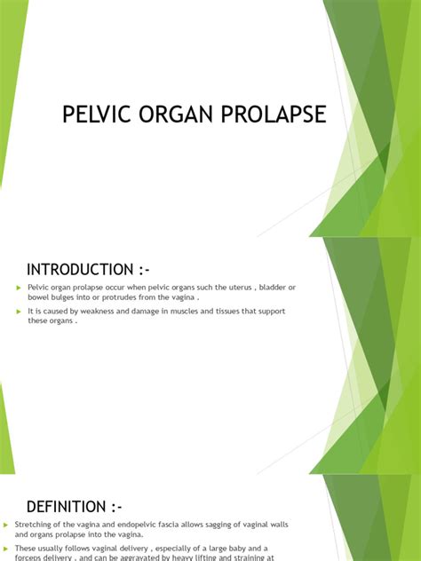 Om More Ppt Pelvic Organ Prolapse Pdf Vagina Uterus