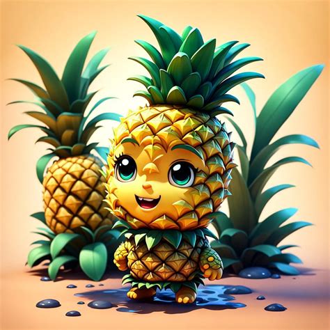 Cute Chibi Pineapple Ai Generated Artwork Nightcafe Creator