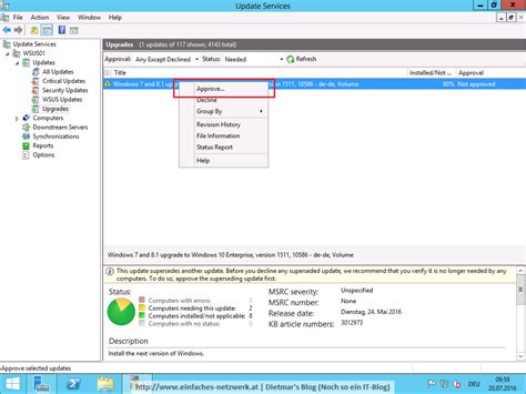 Teil 13c Windows 10 Upgrade Mit WSUS Ein Einfaches Netzwerk