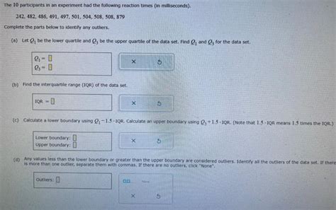 Solved The 10 Participants In An Experiment Had The