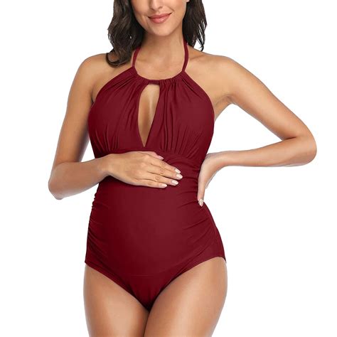 Qcmgmg Sexy One Piece Swimsuit For Women Summer Swimsuit Beach Halter