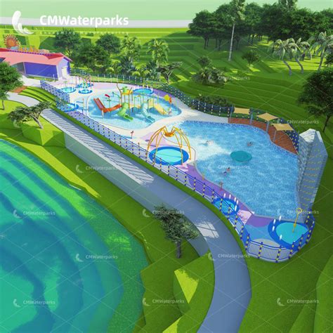 Water Park Design 5 Commercial Waterpark 3d Model Water Park Equipment