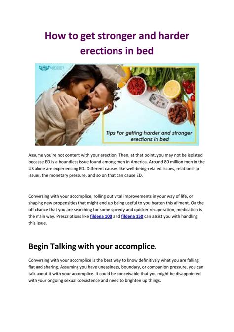 How To Get Stronger And Harder Erections In Bed