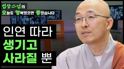 분별을 통한 특정한 것은 어젯밤 꿈처럼 인연 따라 생기고 사라질 뿐 법상스님의 오늘도 행복했으면 좋겠습니다 37회 Youtube