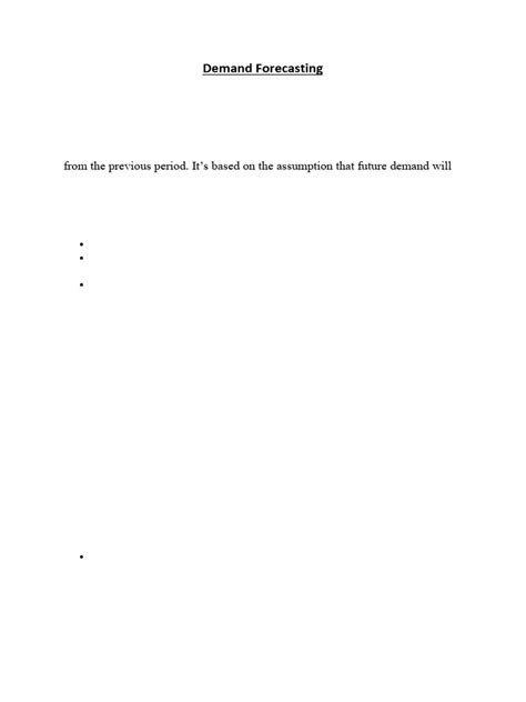 Demand Forecasting Methods Pdf Forecasting Least Squares