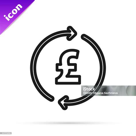 흰색 배경에 고립 된 파운드 스털링 기호 아이콘블랙 라인 동전 돈 은행 통화 기호 현금 기호 벡터 0명에 대한 스톡 벡터 아트 및 기타 이미지 Istock
