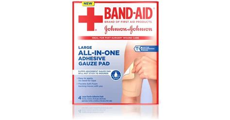 Band Aid Brand First Adhesive Gauze Pad • See Price