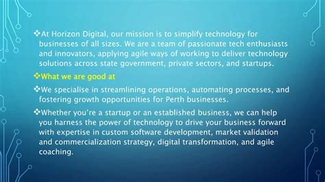 Horizon Digital Software Develpoment Ppt