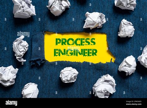 Hand Writing Sign Process Engineer Business Showcase Responsible For