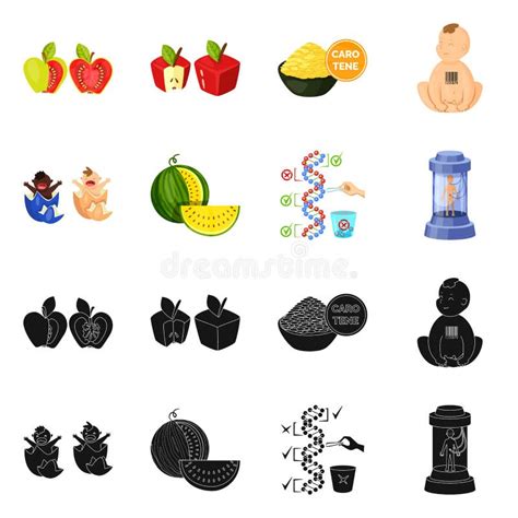 Vector Illustration Of Test And Synthetic Symbol Set Of Test And Laboratory Stock Symbol For