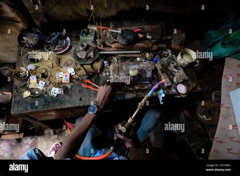 Samwel Mwangi Makes Jewelries At His Shop In Kibera Slum On October 25