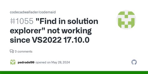 Find In Solution Explorer Not Working Since VS2022 17 10 0 Issue