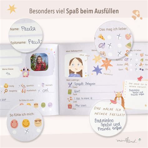 Freundebuch Für Die Schule Mit Coolen Motiven Mintkind