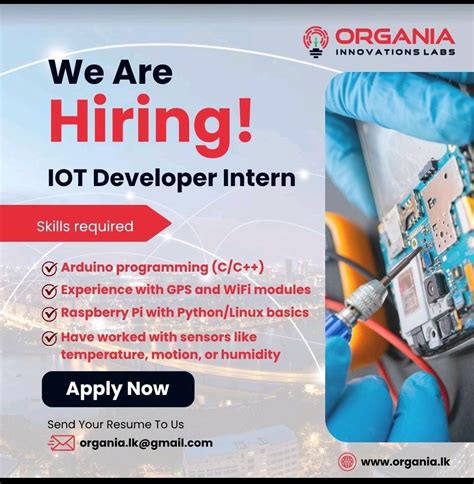 Iot Developer Internship Jobseekerlk