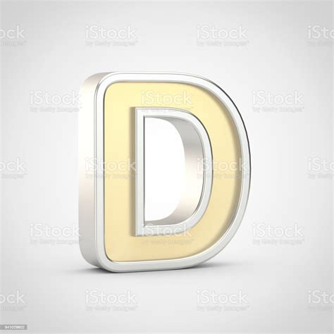 Gloosy 황금 편지 D 흰색 배경에 고립은 윤곽선으로 대문자 0명에 대한 스톡 사진 및 기타 이미지 0명 3차원 형태